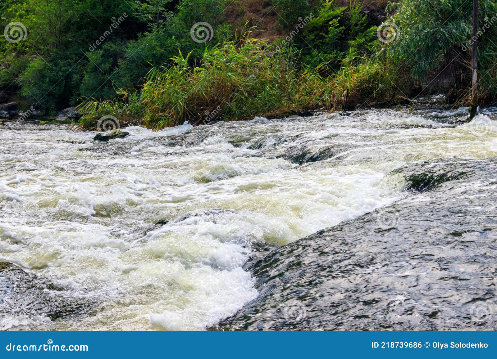 Rapids on the Inhulets River in Kryvyi Rih, Ukraine Stock Photo - Image ...
