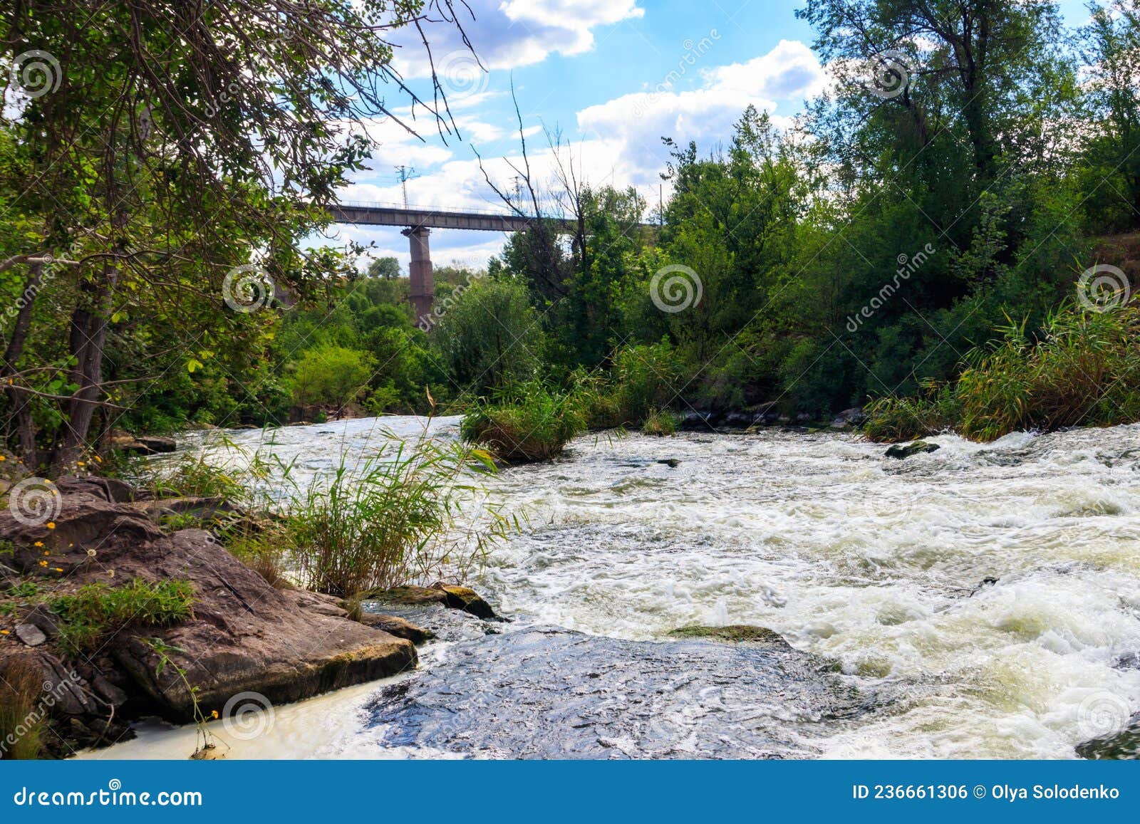 Rapids on the Inhulets River in Kryvyi Rih, Ukraine Stock Photo - Image ...