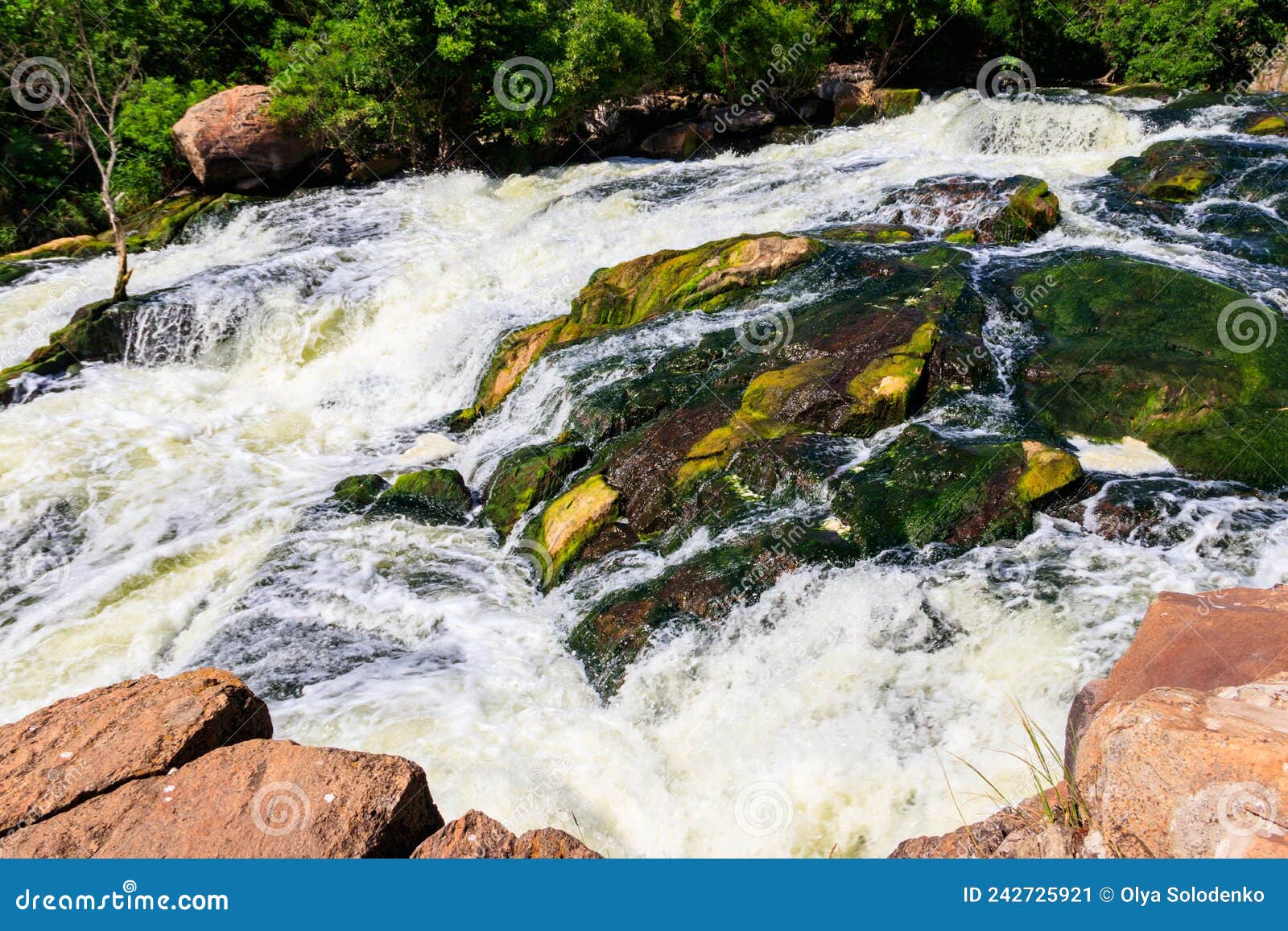 Rapids on the Inhulets River in Kryvyi Rih, Ukraine Stock Image - Image ...