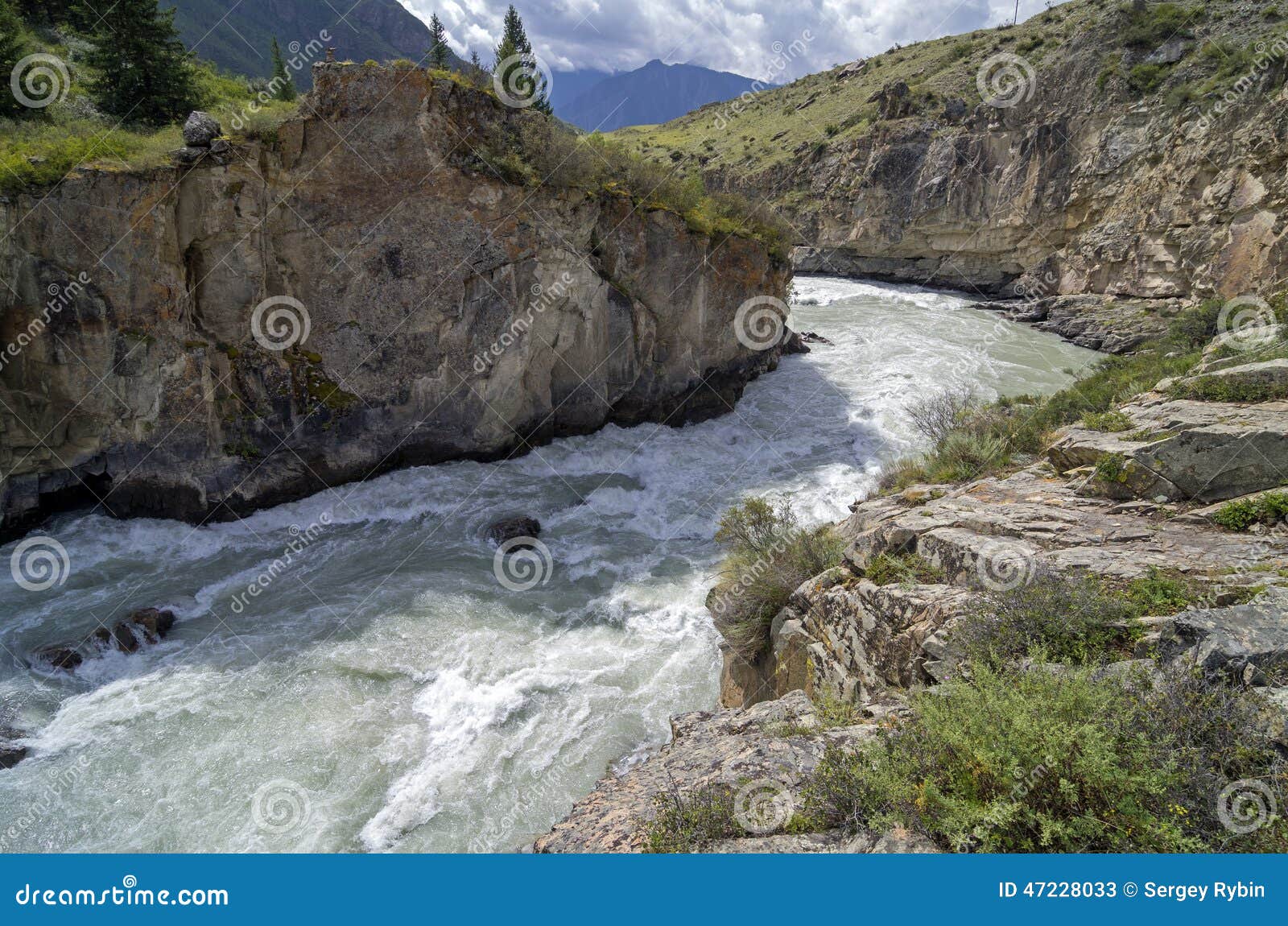 Rapids on mountain river stock image. Image of hill, canyon - 47228033