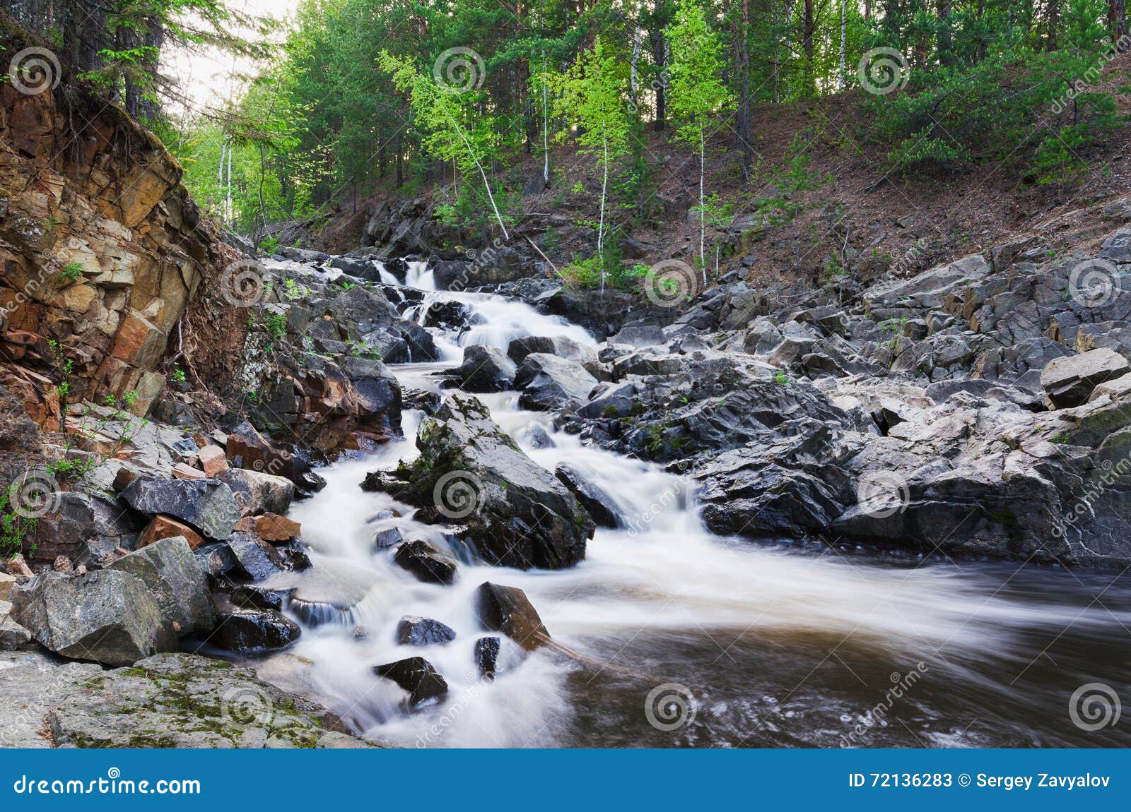 Rapids on mountain river stock image. Image of summer - 72136283