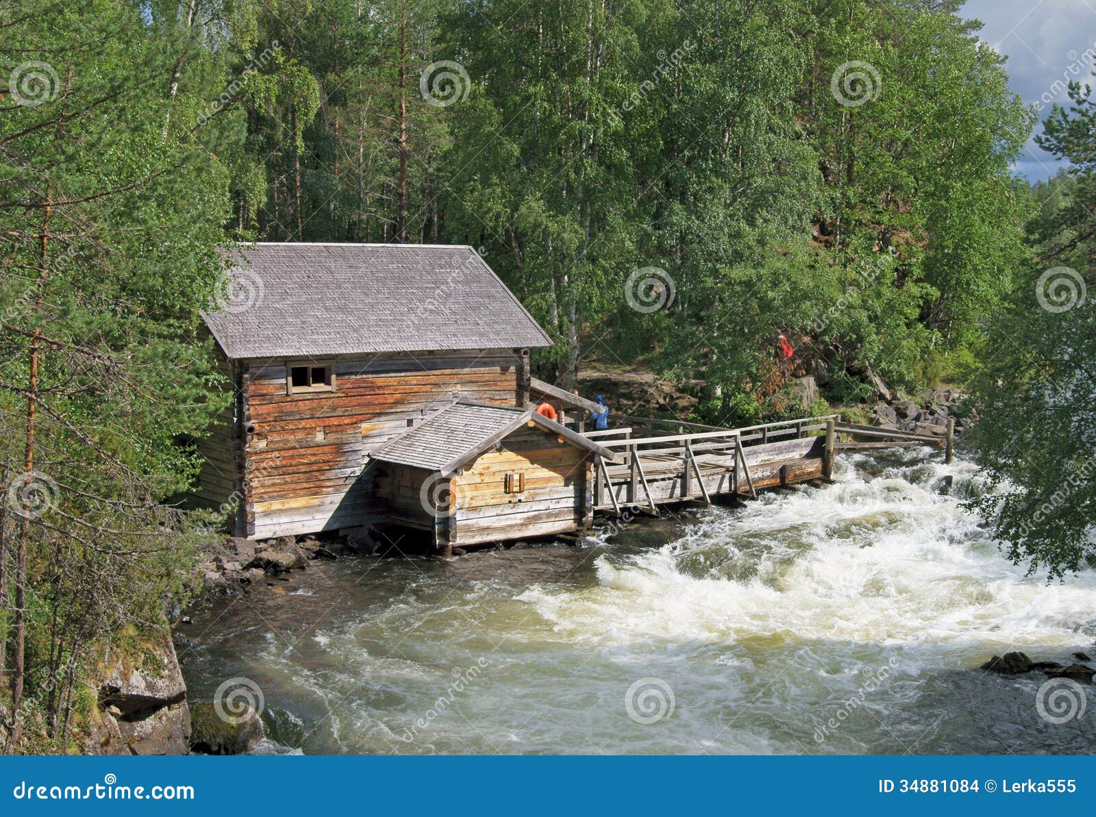 Rapids Myllykoski stock photo. Image of cascade, nature - 34881084