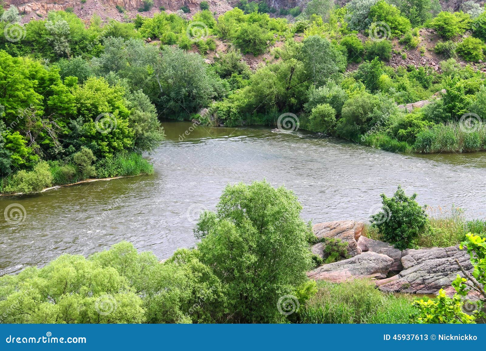 The Rapids on a Small River in Ukraine Stock Image - Image of river ...