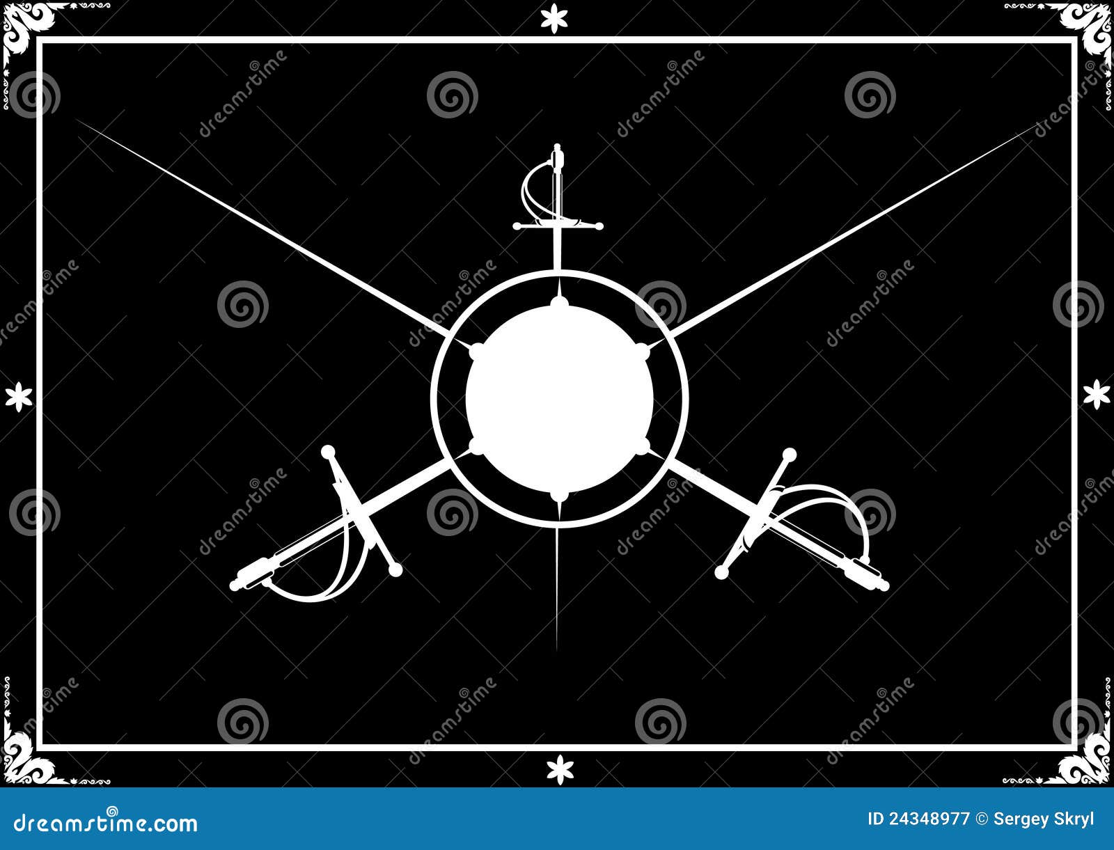 Rapiers stock vector. Illustration of design, fencing - 24348977