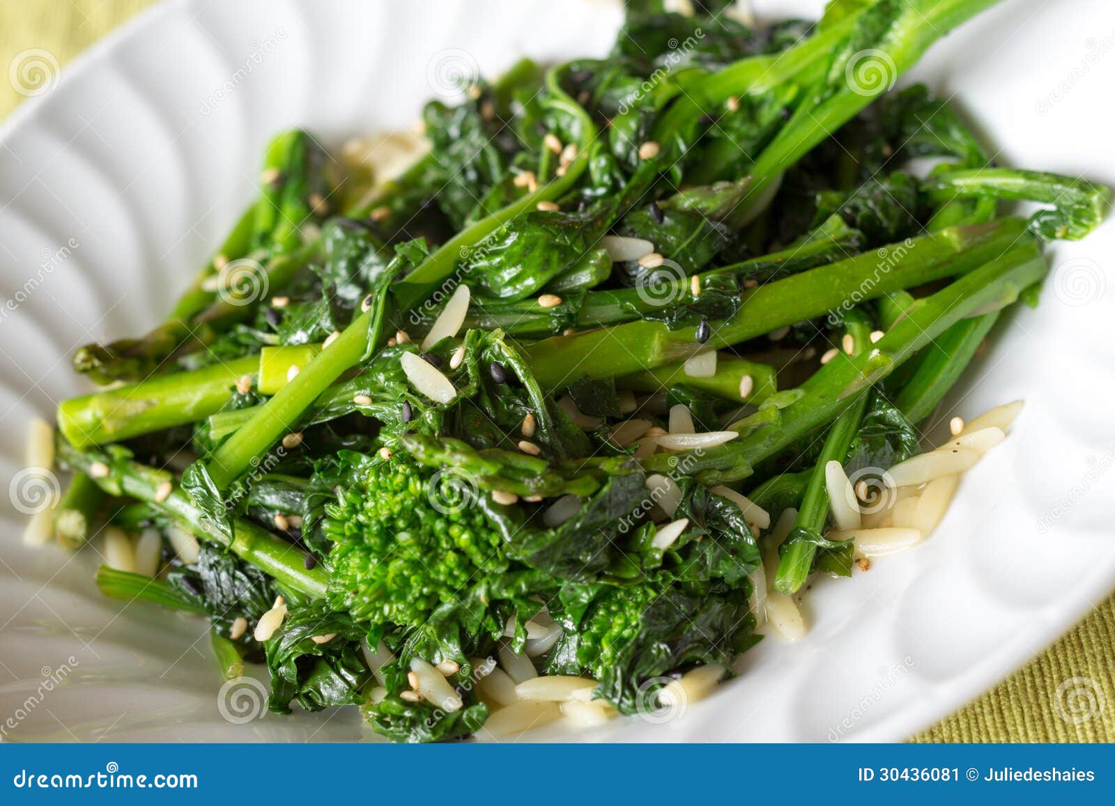 Rapini and asparagus salad stock image. Image of broccoli - 30436081