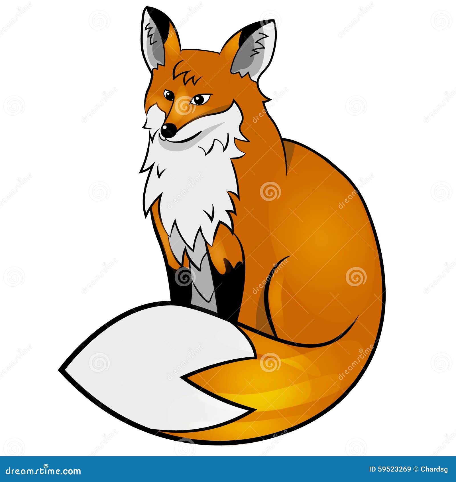 Raposa Dos Desenhos Animados Ilustração do Vetor - Ilustração de raposa ...