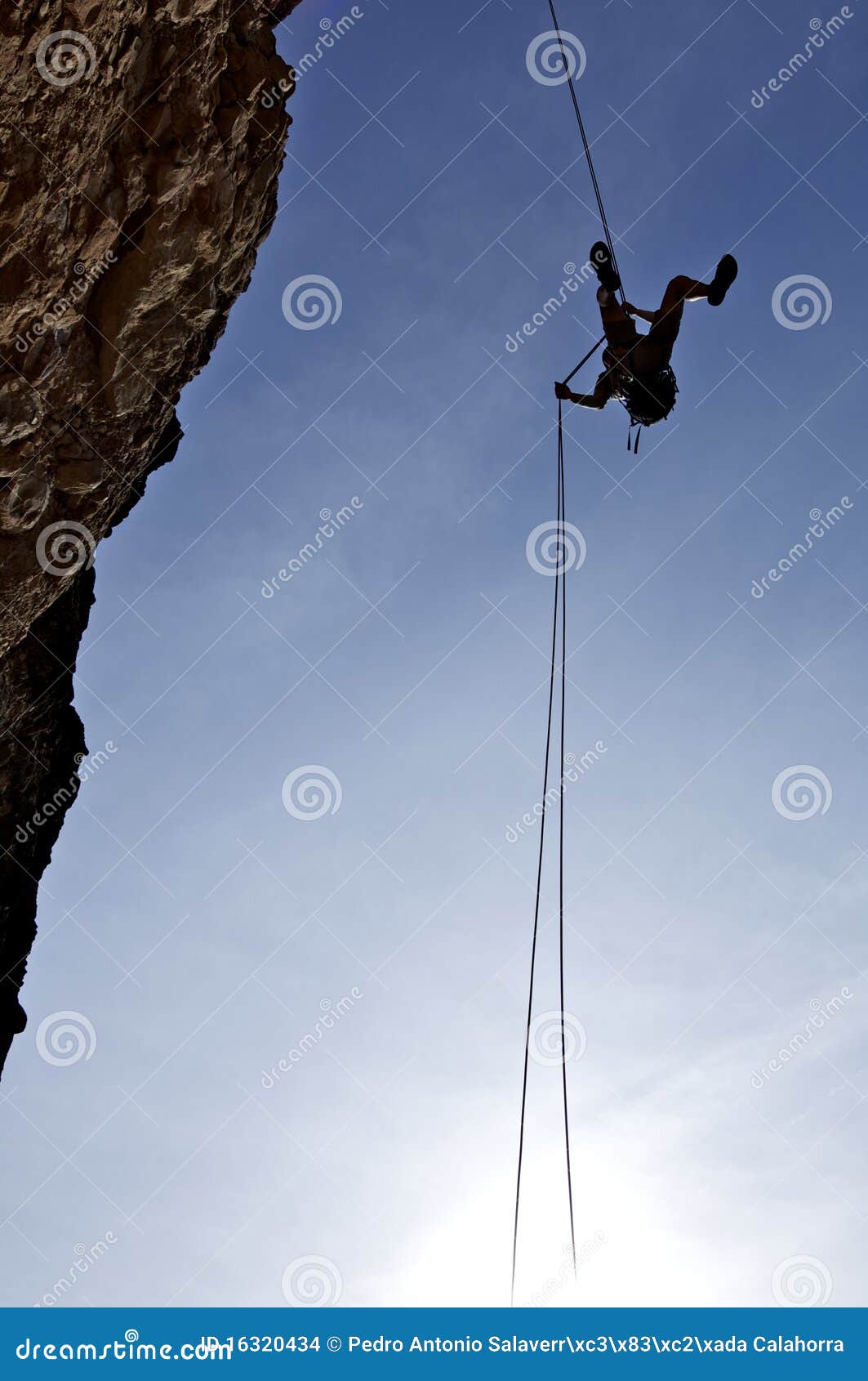 Rappel stock photo. Image of difficulty, cliff, abyss - 16320434