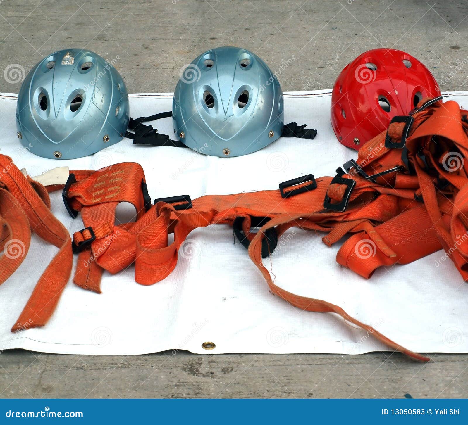 Rappel or Abseil Equipment stock image. Image of cloth - 13050583