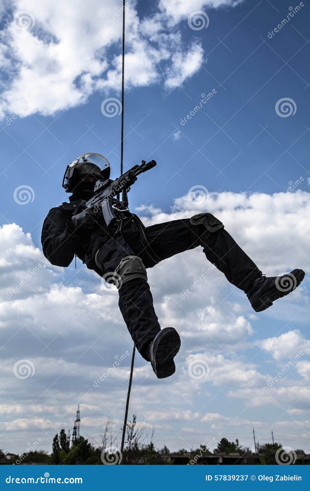 Rappeling assault stock image. Image of soldier, military - 57839237