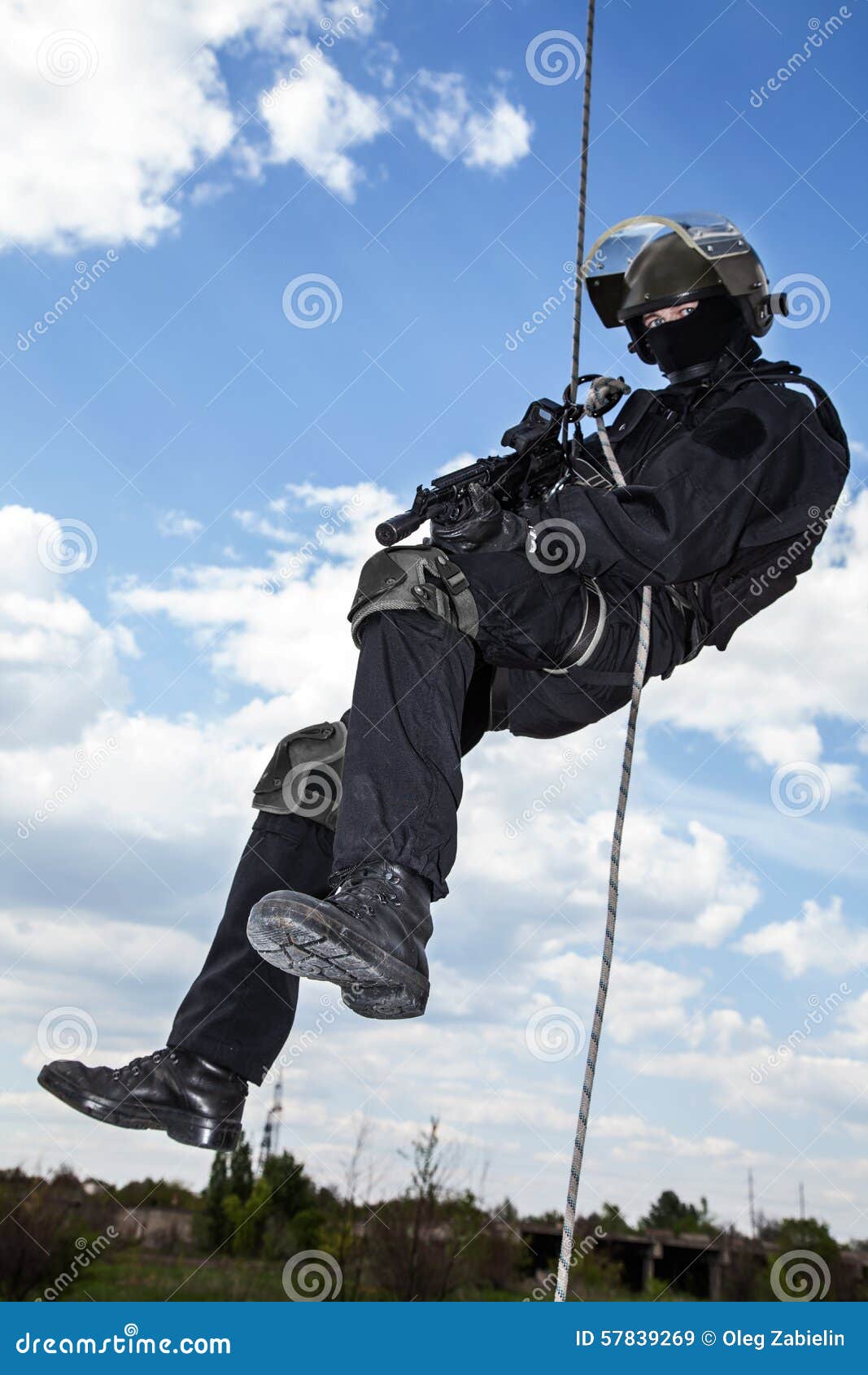 Rappeling assault stock image. Image of assault, insertion - 57839269