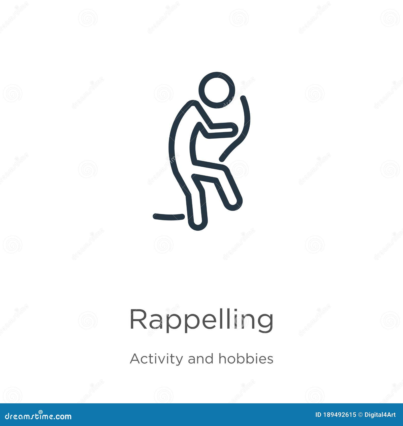 Rappelling Icon. Trendy Modern Flat Linear Vector Rappelling Icon On ...