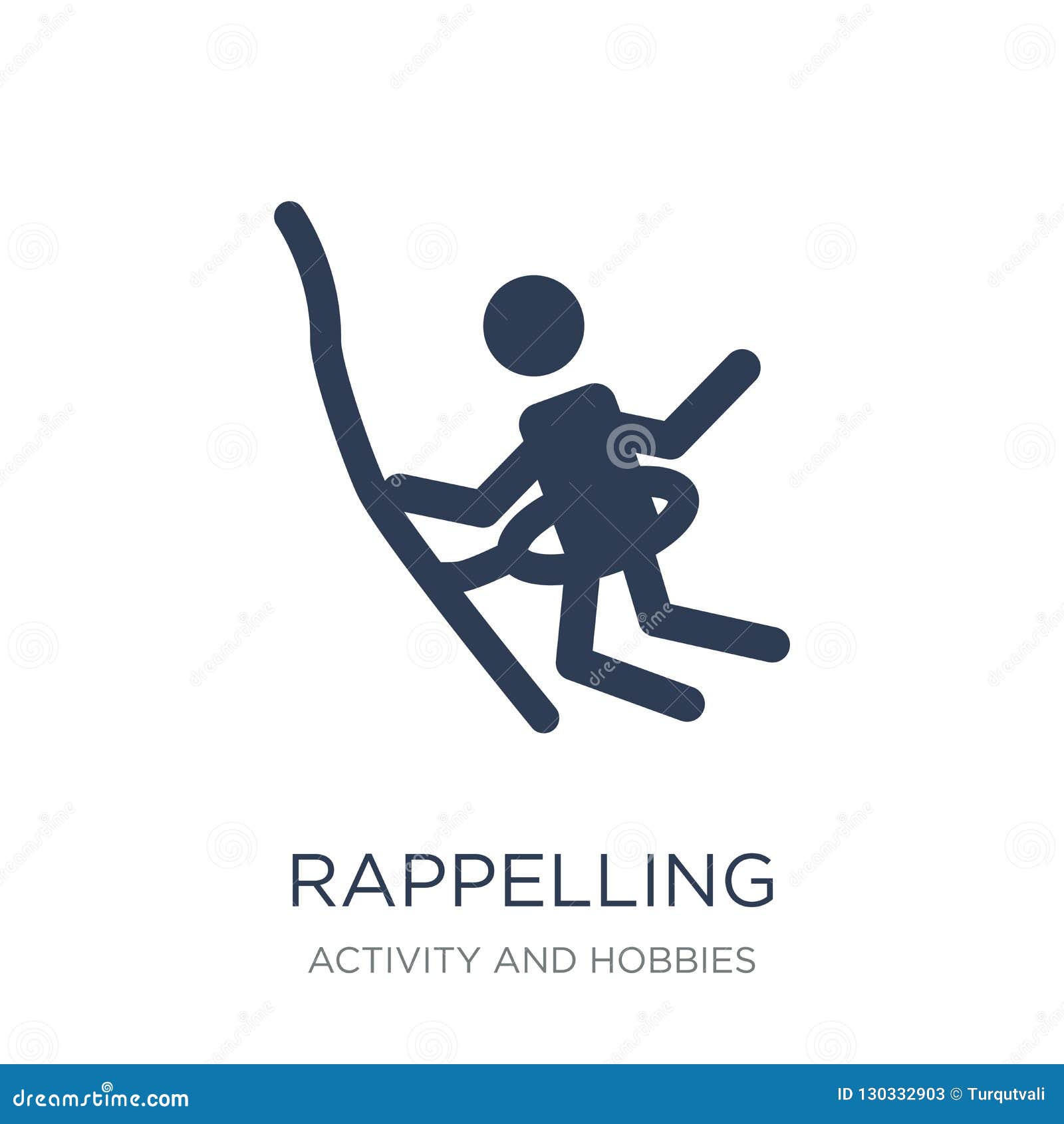 Rappelling Icon. Trendy Flat Vector Rappelling Icon on White Background ...
