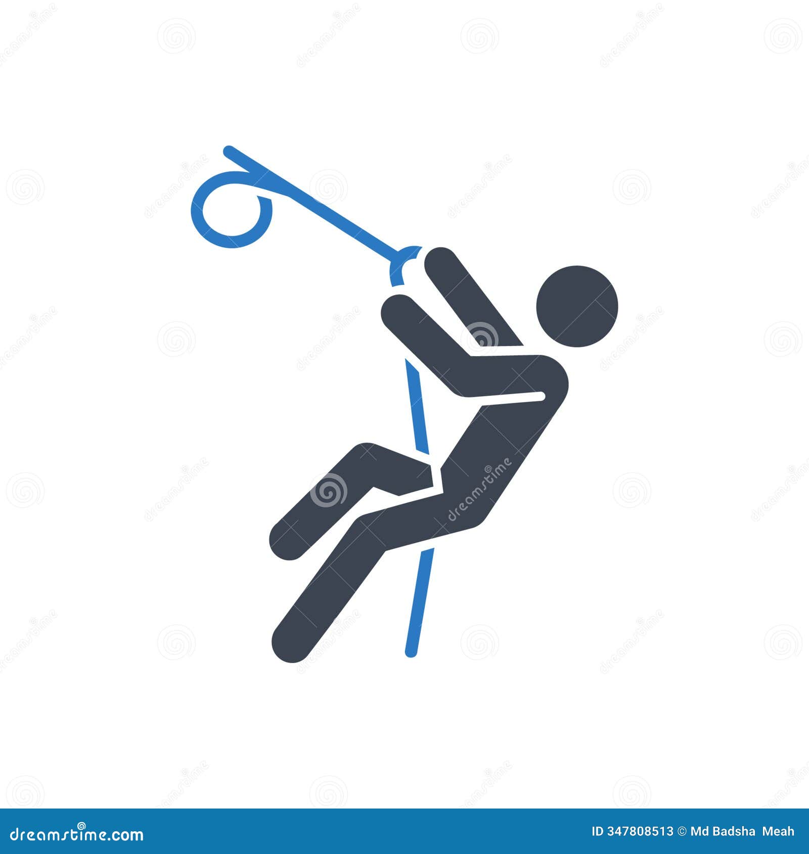 Rappelling Icon Vector. Trendy Flat Rappelling Icon From Activity And ...