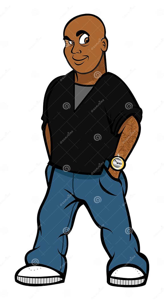 Rapper stock vector. Illustration of bald, baggy, side - 14606325