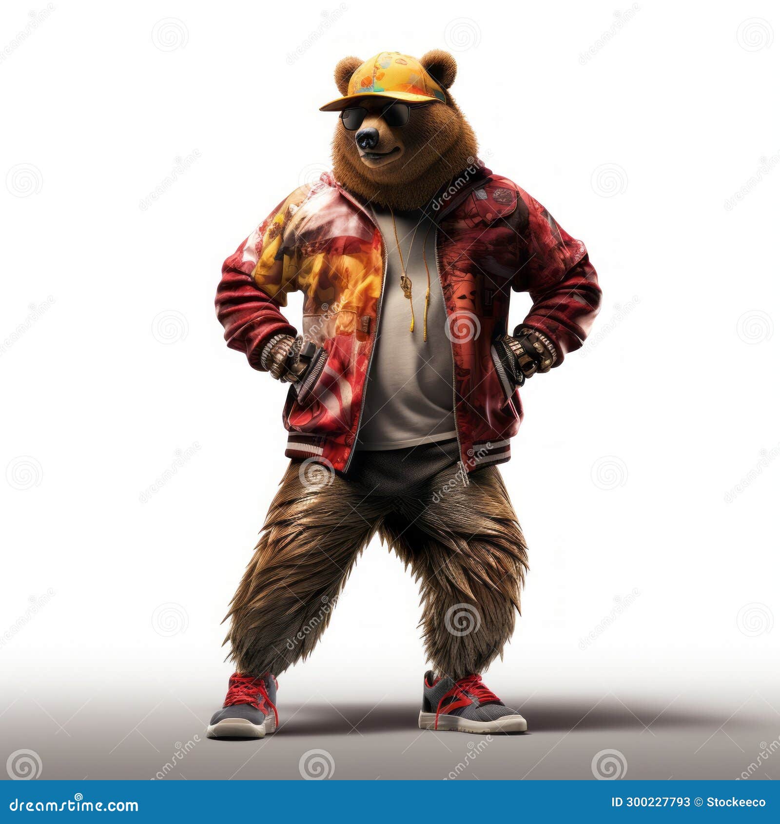 Spray-paint Bear: a Photorealistic Rendering with Hip-hop Flair Stock ...