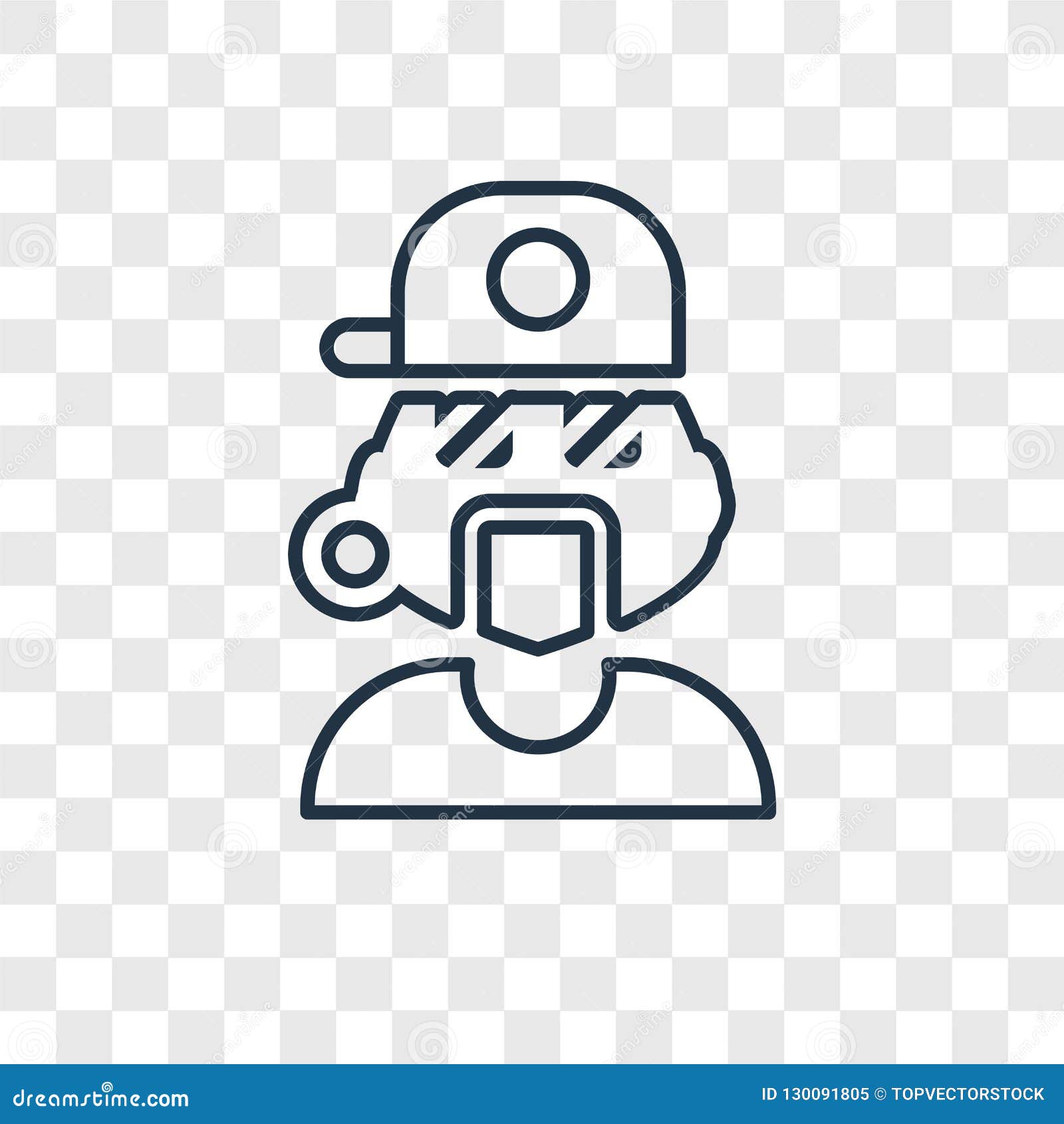 Rapper Concept Vector Linear Icon Isolated On Transparent Background ...