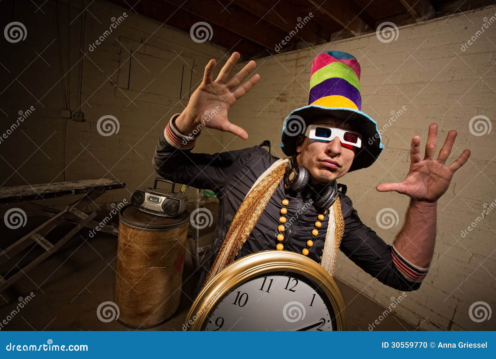 Rapper With Large Clock Royalty-Free Stock Photo | CartoonDealer.com ...