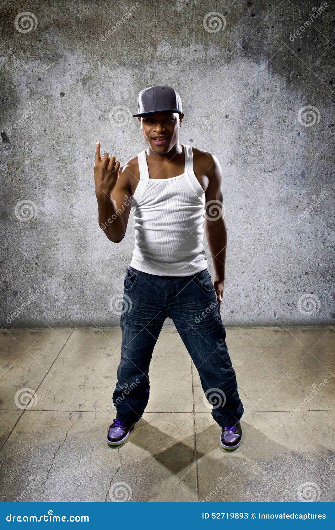 Rapper on a Dirty Wall stock image. Image of jeans, floor - 52719893