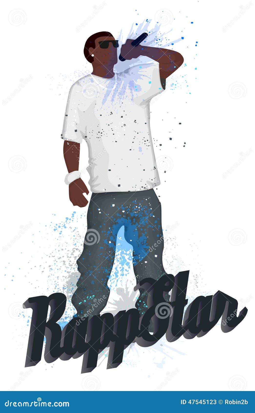 Rapper stock vector. Illustration of band, perform, abstract - 47545123