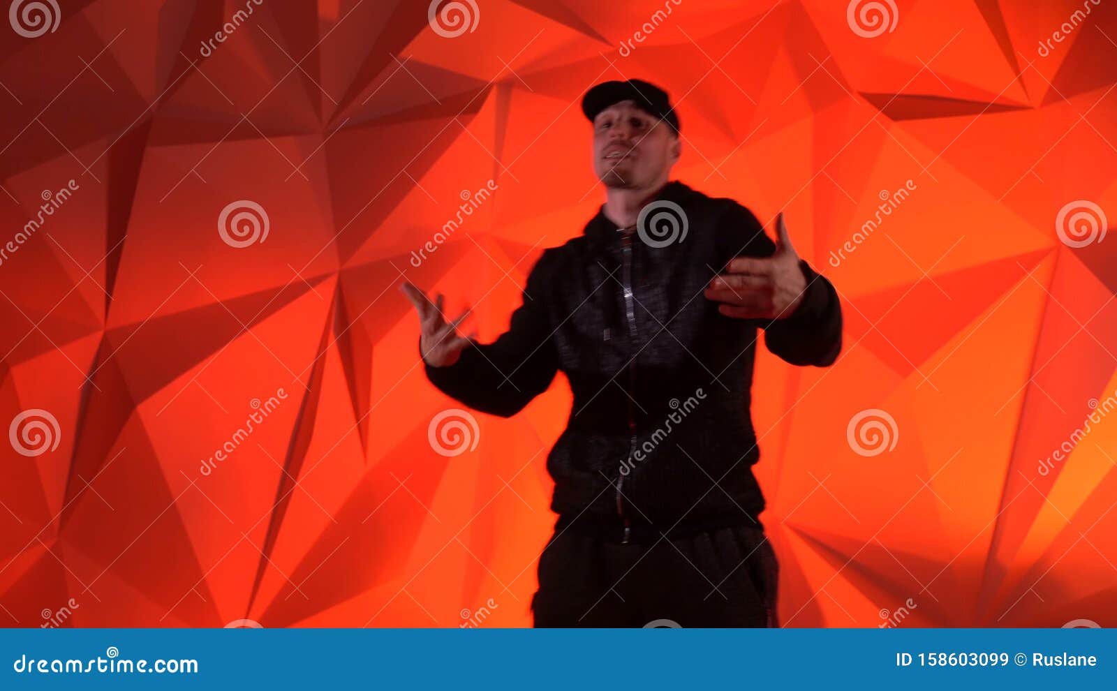 Rapper Guy Rap in Front of the Camera Stock Video - Video of male ...