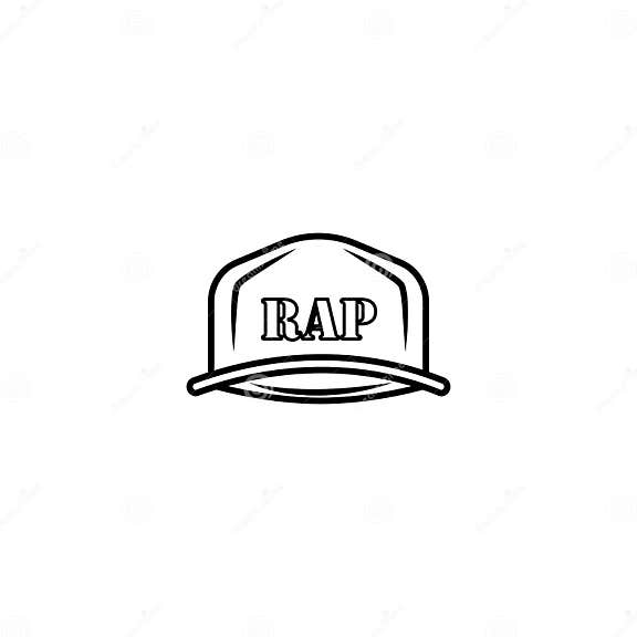 Rapper hat icon stock vector. Illustration of pattern - 105882047