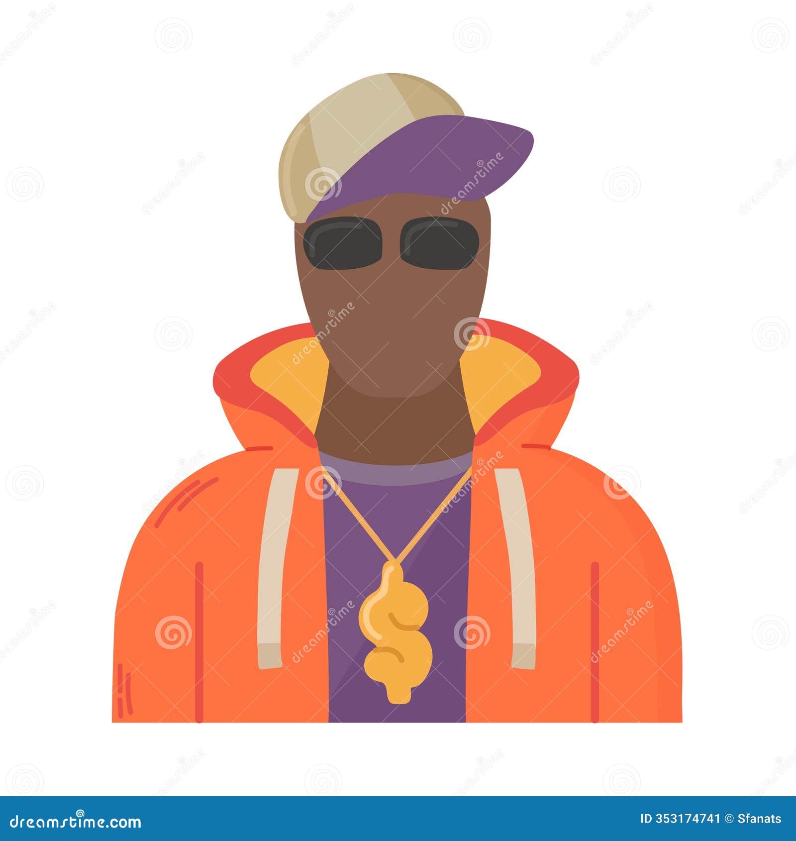 Rapper Icon Clipart Logotype Isolated Vector Illustration Stock ...