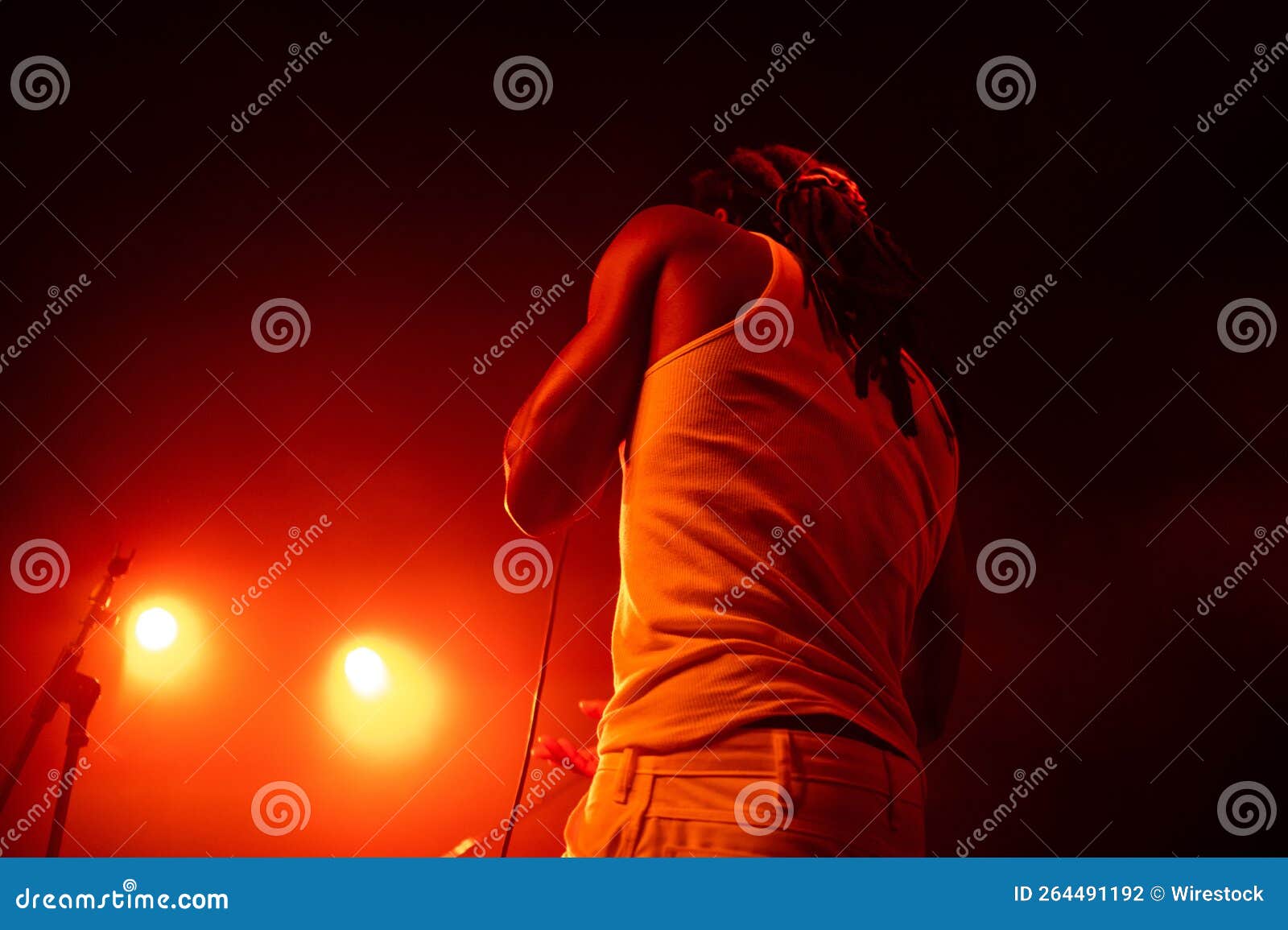Rapper Performing with a Red Background Editorial Photography - Image ...