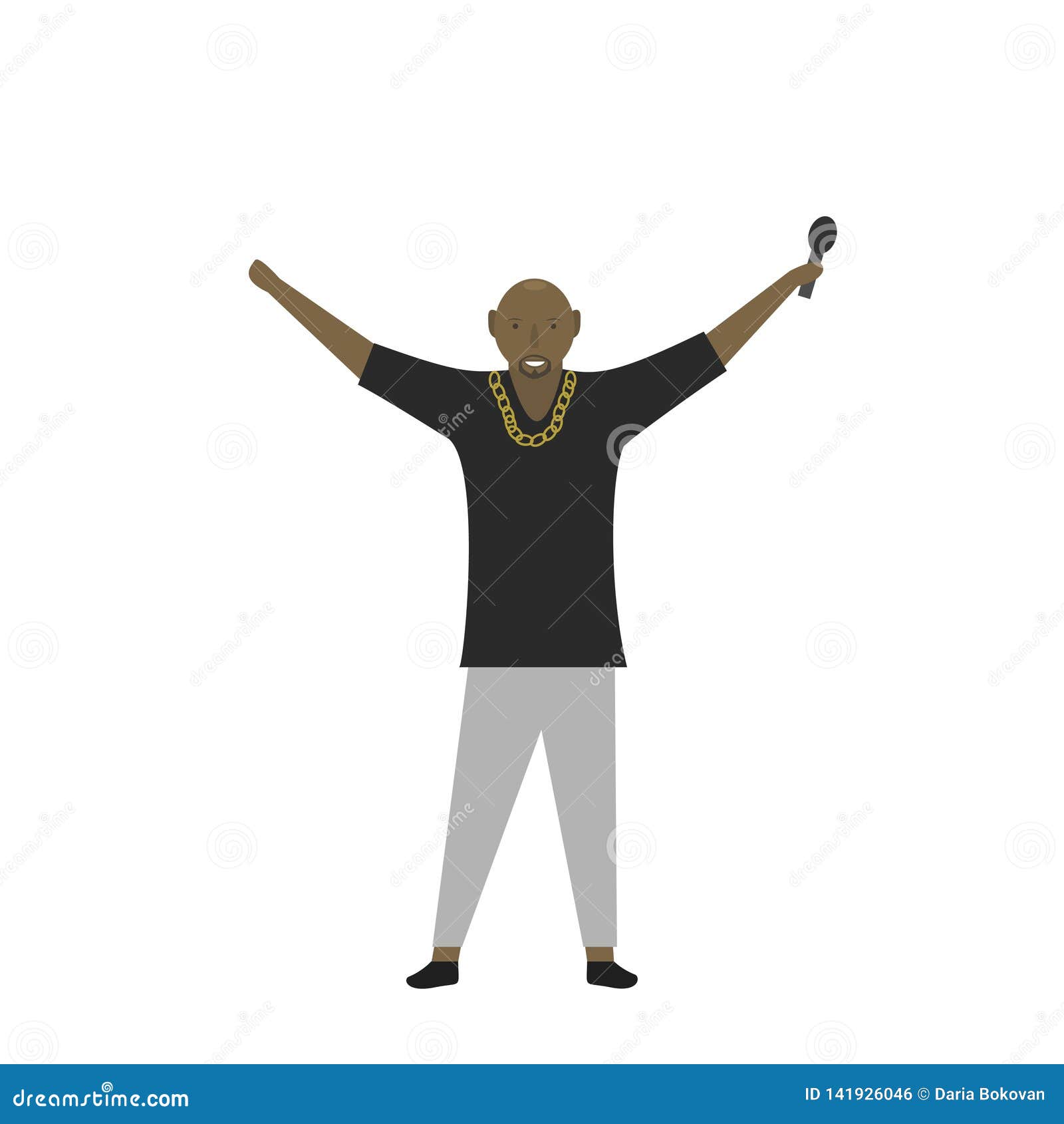 Rapper singer man stock vector. Illustration of youth - 141926046