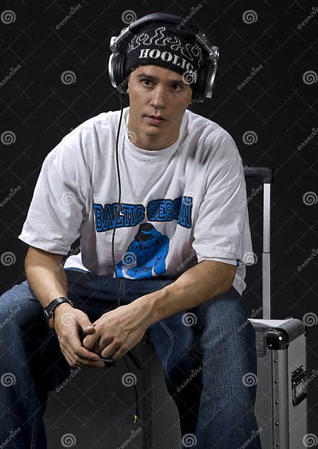 Rapper sitting stock image. Image of isolated, tough - 10226693