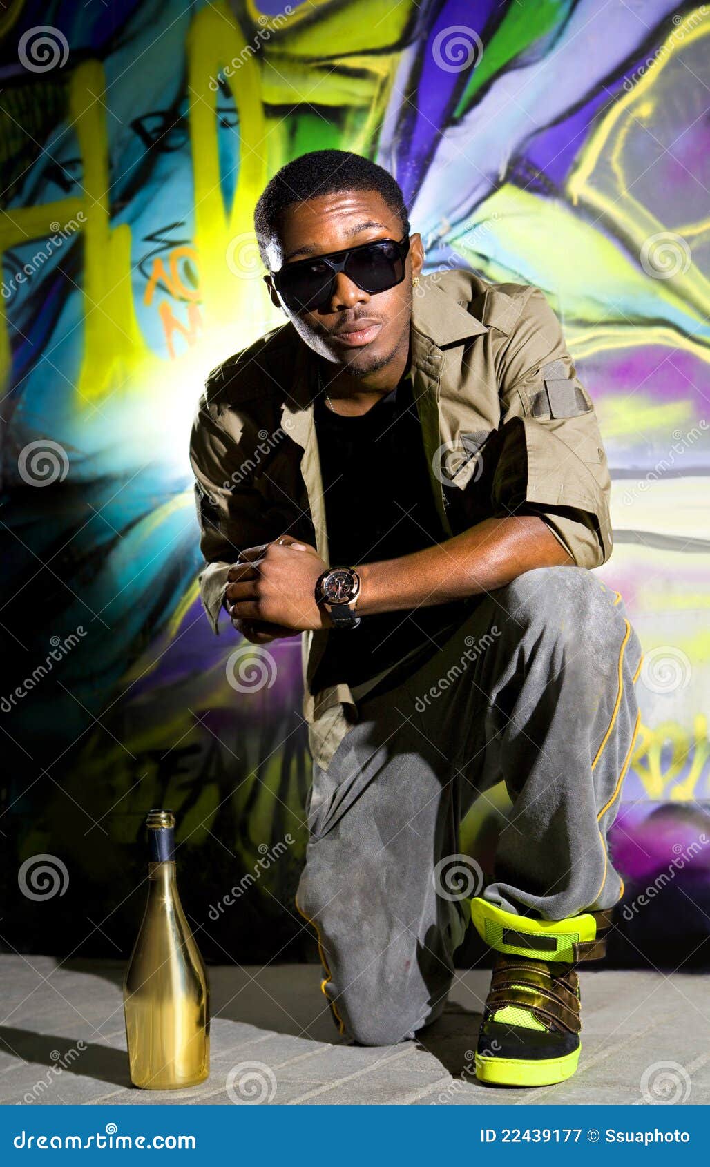 Rapper sitting near wall stock image. Image of lifestyle - 22439177