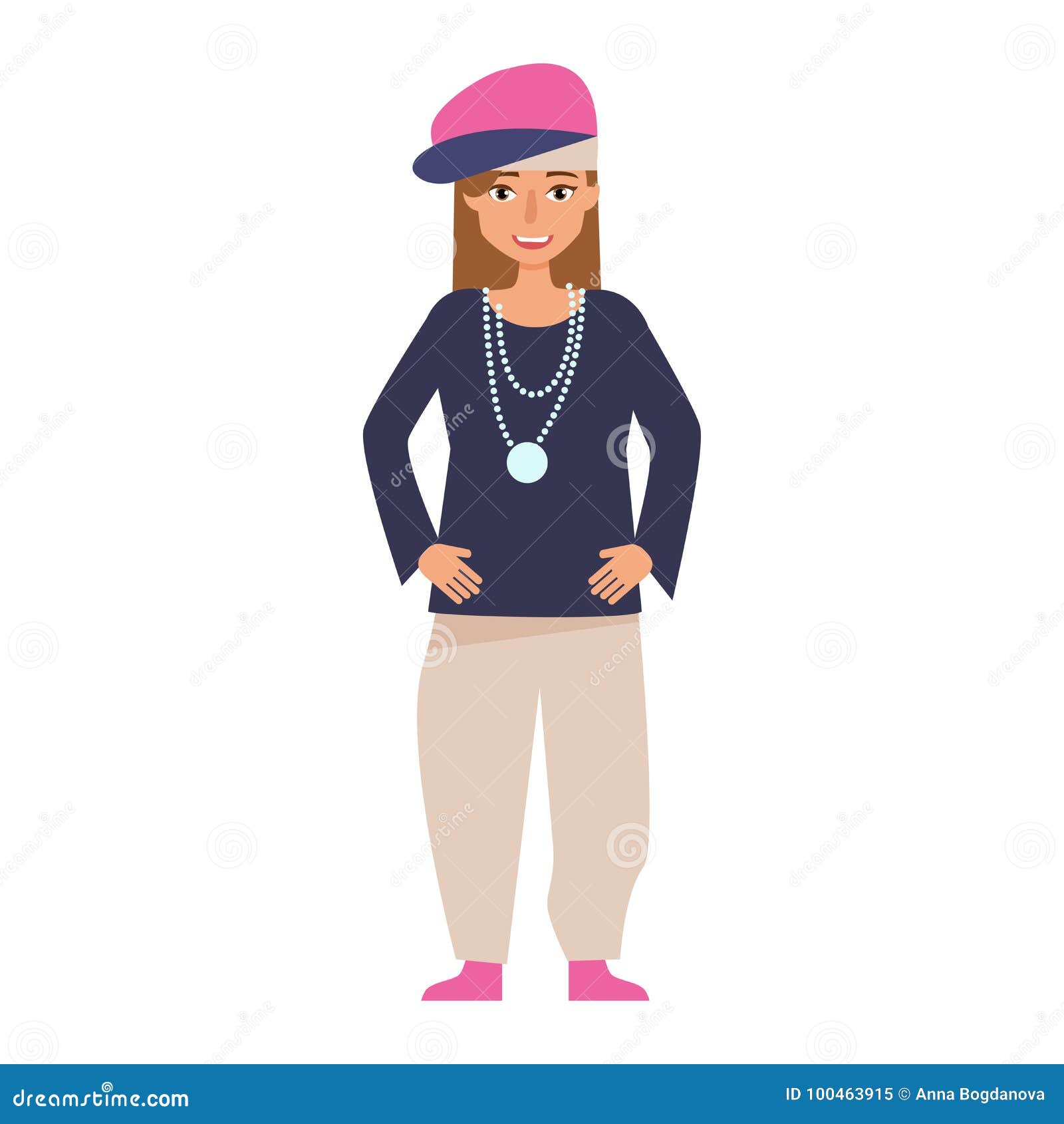 Rapper Man Vector. Rappers Style Clothing. Isolated Flat Cartoon ...