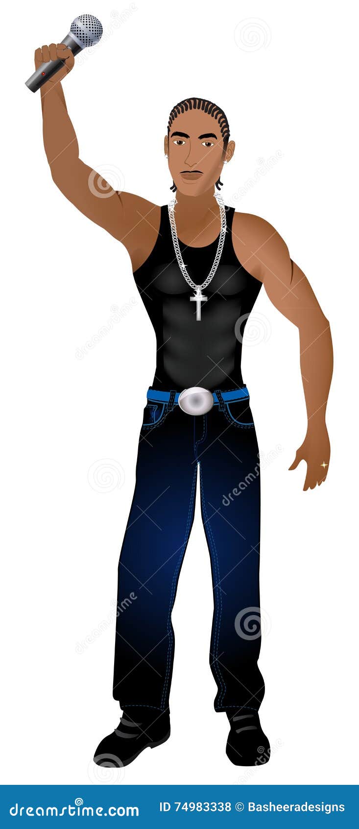 Rapper 2 stock vector. Illustration of latin, african - 74983338