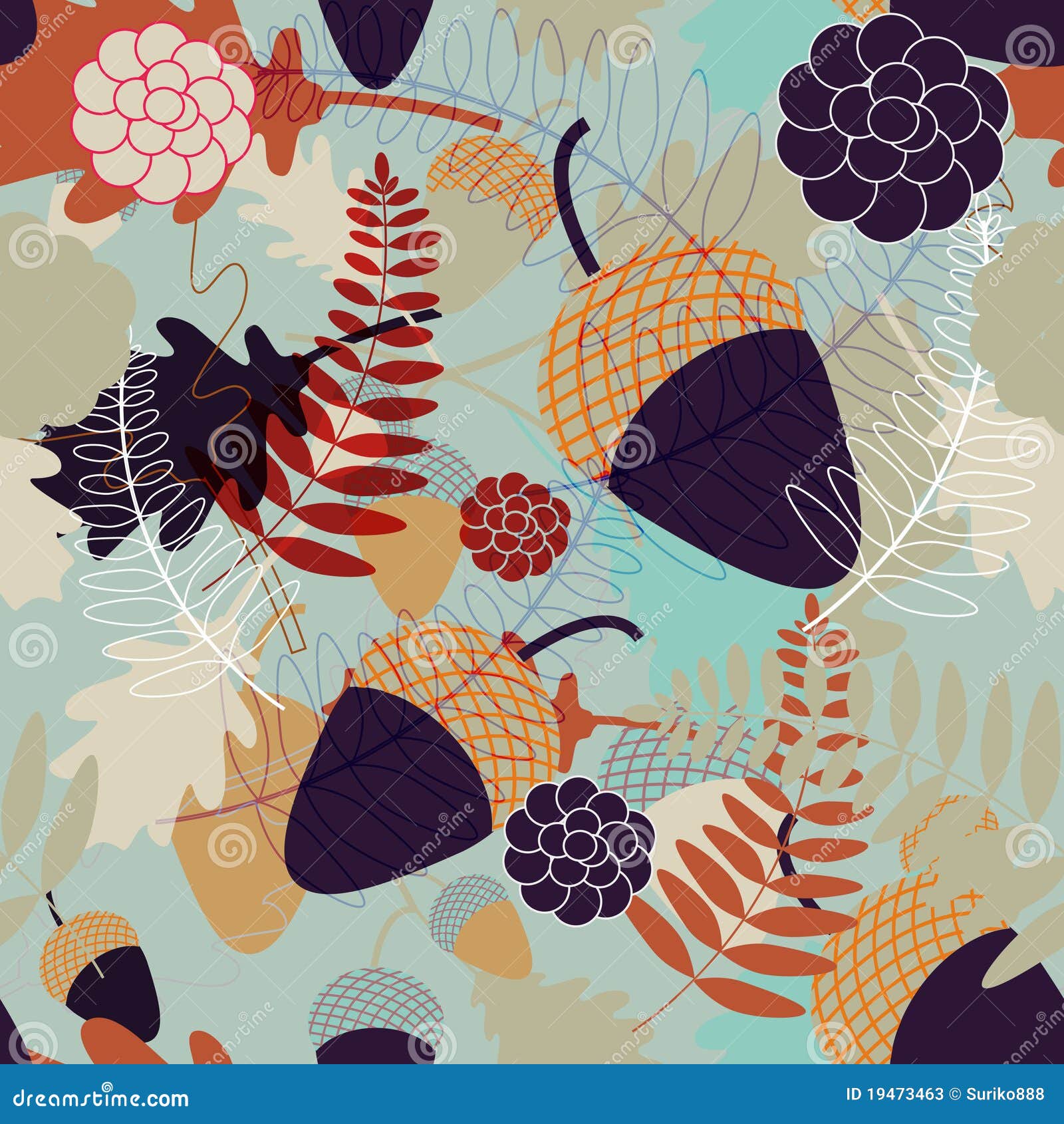 Rappern with acorn stock vector. Illustration of plant - 19473463