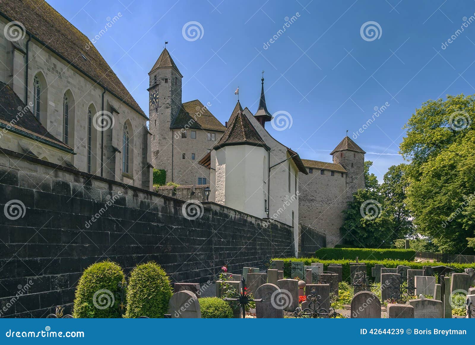 Rapperswil , Switzerland stock image. Image of history - 42644239