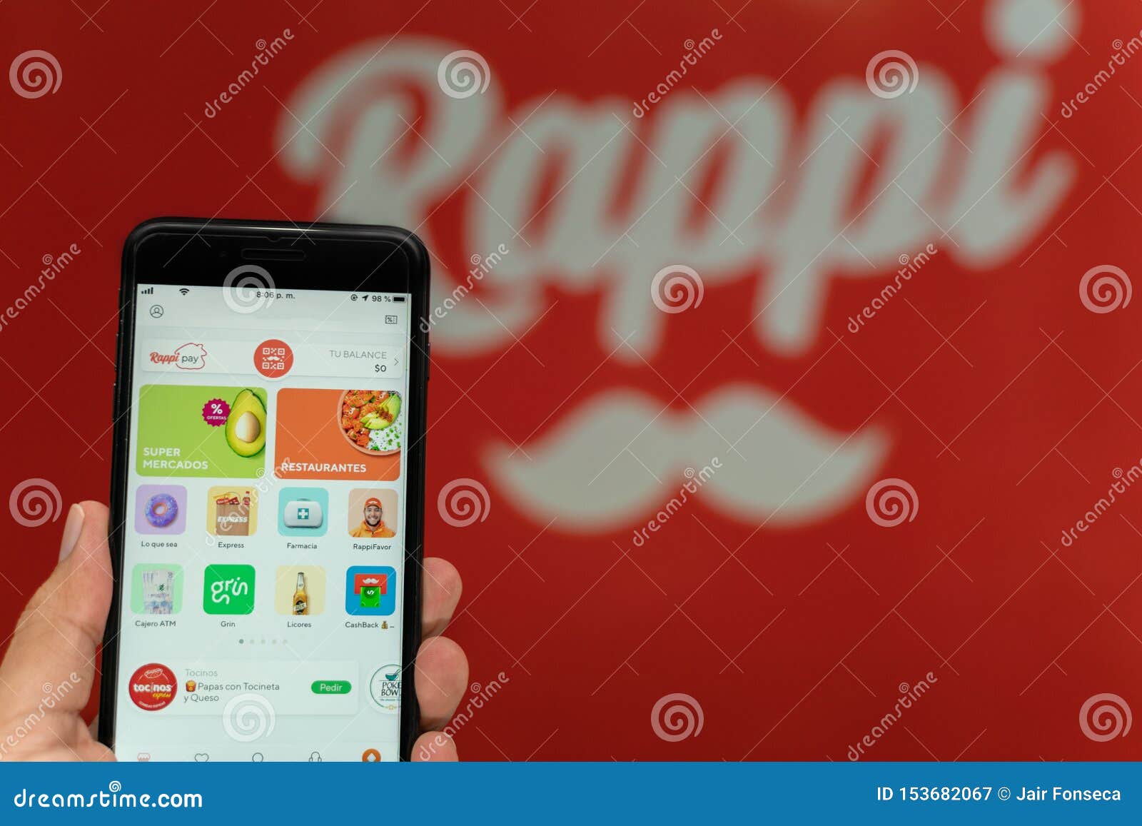 Rappi Logo on the Phone with the Logo at the Bottom, Rappi App ...