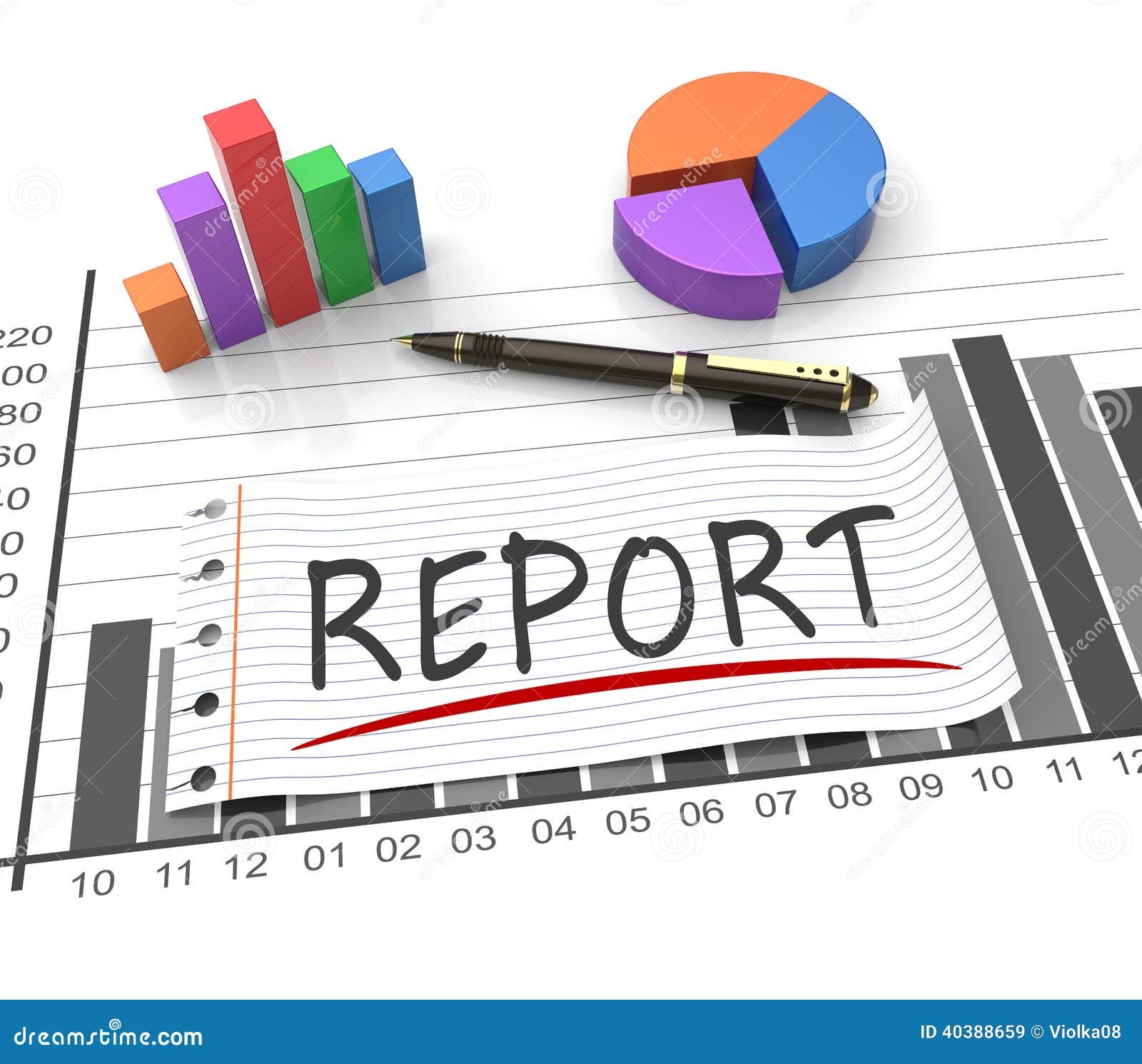 Rapport als concept stock illustratie. Illustration of berekening ...