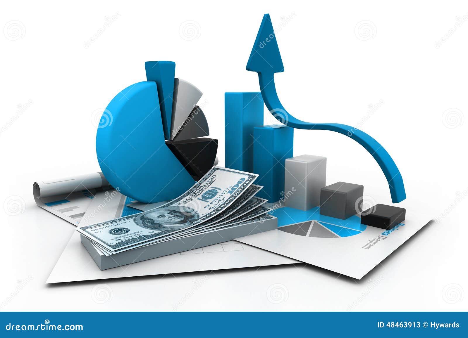 Rapport Et Graphique Financiers Illustration Stock - Illustration du ...