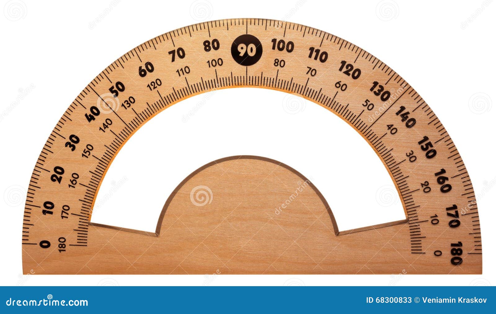 Rapporteur En Bois D'isolement Image stock - Image du retrait ...