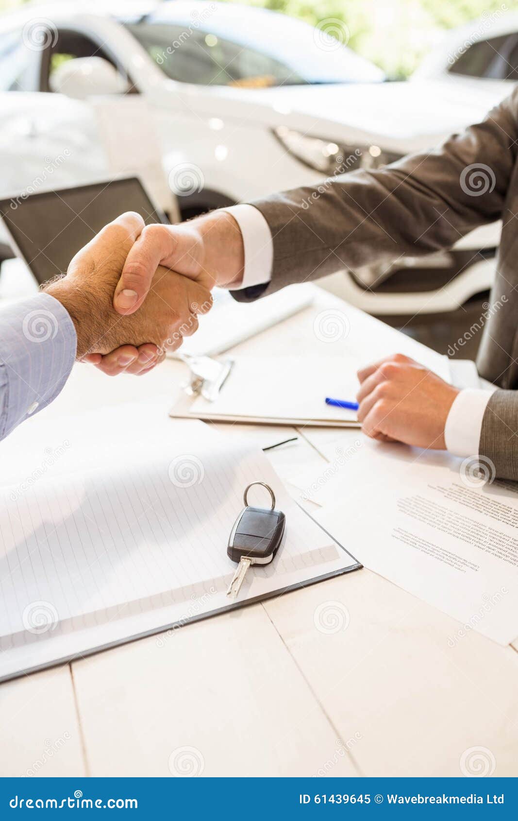 Rappresentante Che Stringe Una Mano Del Cliente Immagine Stock ...