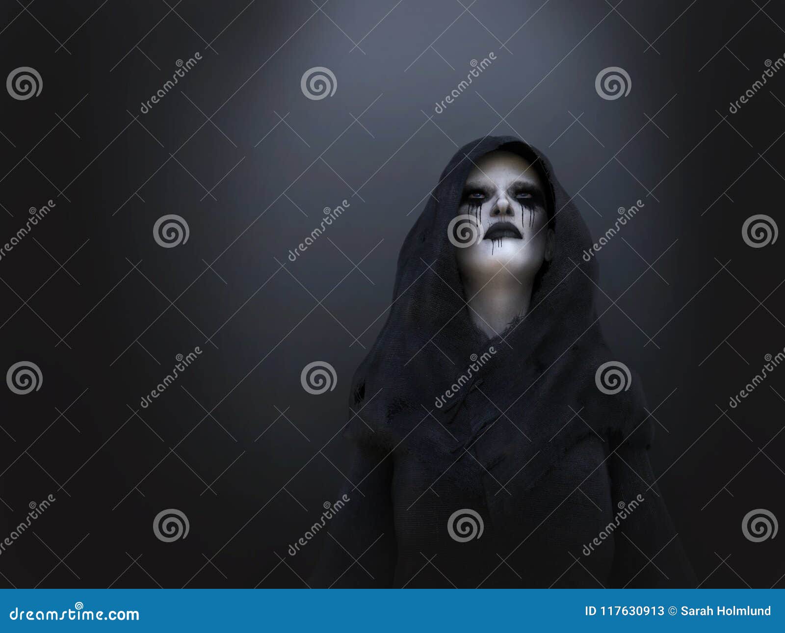 Rappresentazione 3D Di Un Angelo O Di Un Demone Di Morte Illustrazione ...