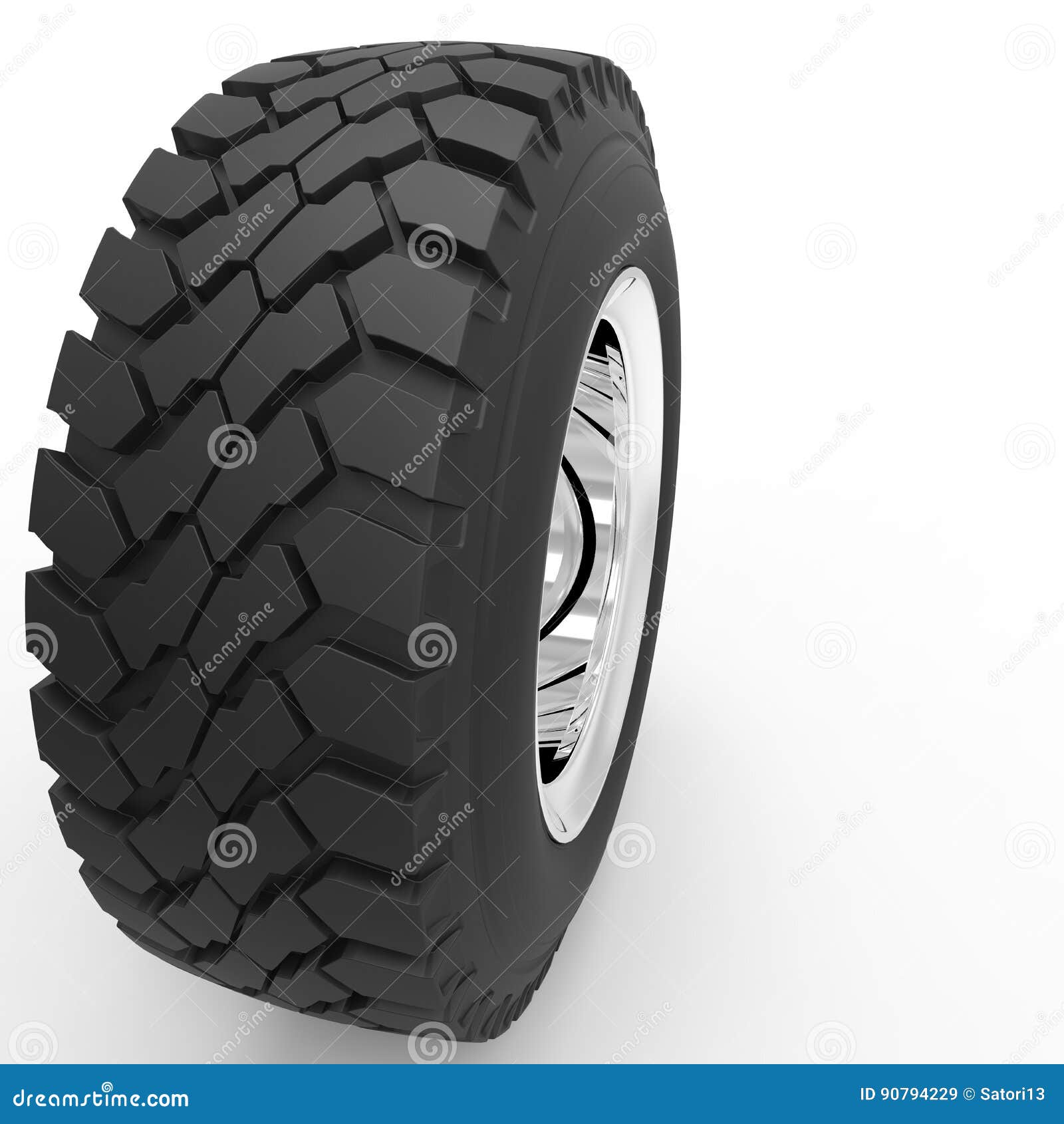 Rappresentazione Della Ruota Di Automobile 3d Illustrazione di Stock ...