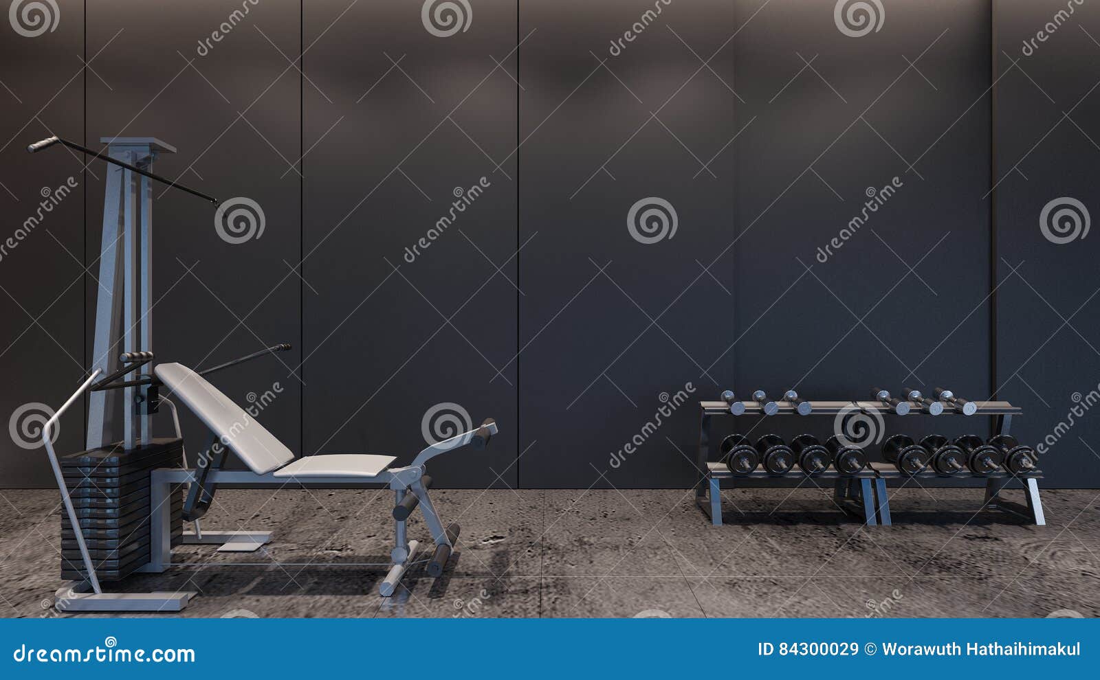 Rappresentazione Moderna Palestra/3D Illustrazione di Stock ...