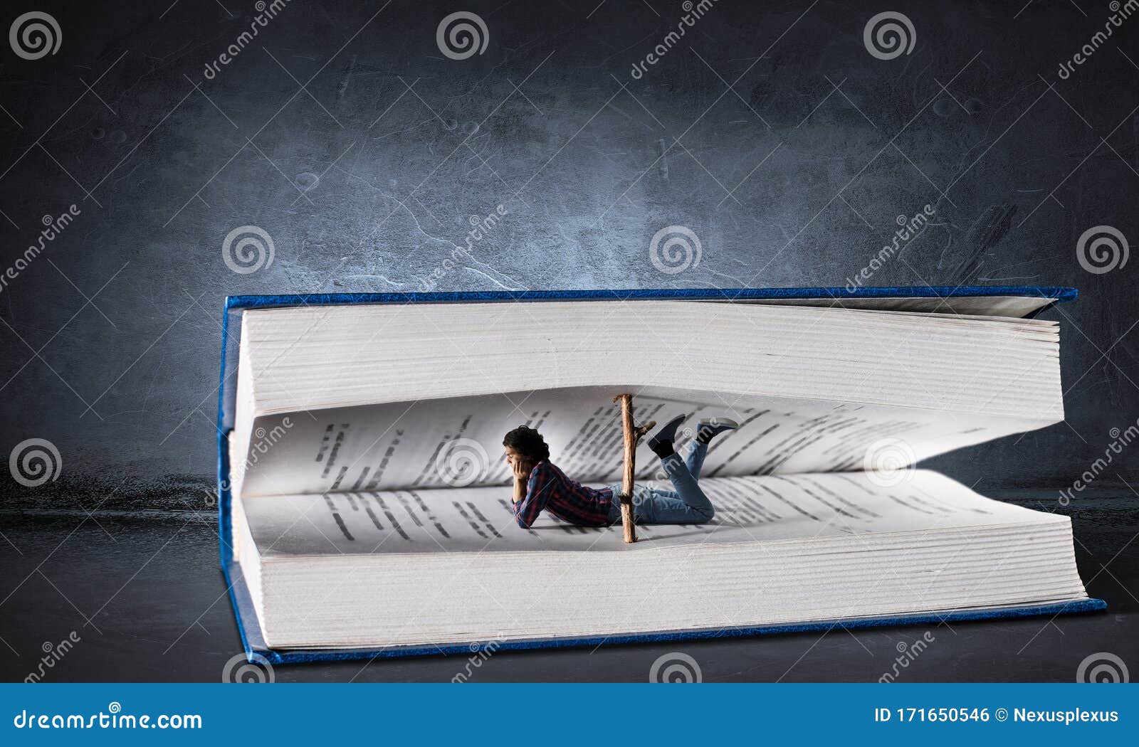 Rapt in Reading. Mixed Media Stock Photo - Image of paper, page: 171650546