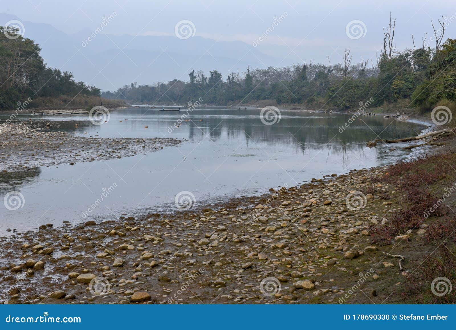 Rapti River of Chitwan National Park in Nepal Stock Photo - Image of ...