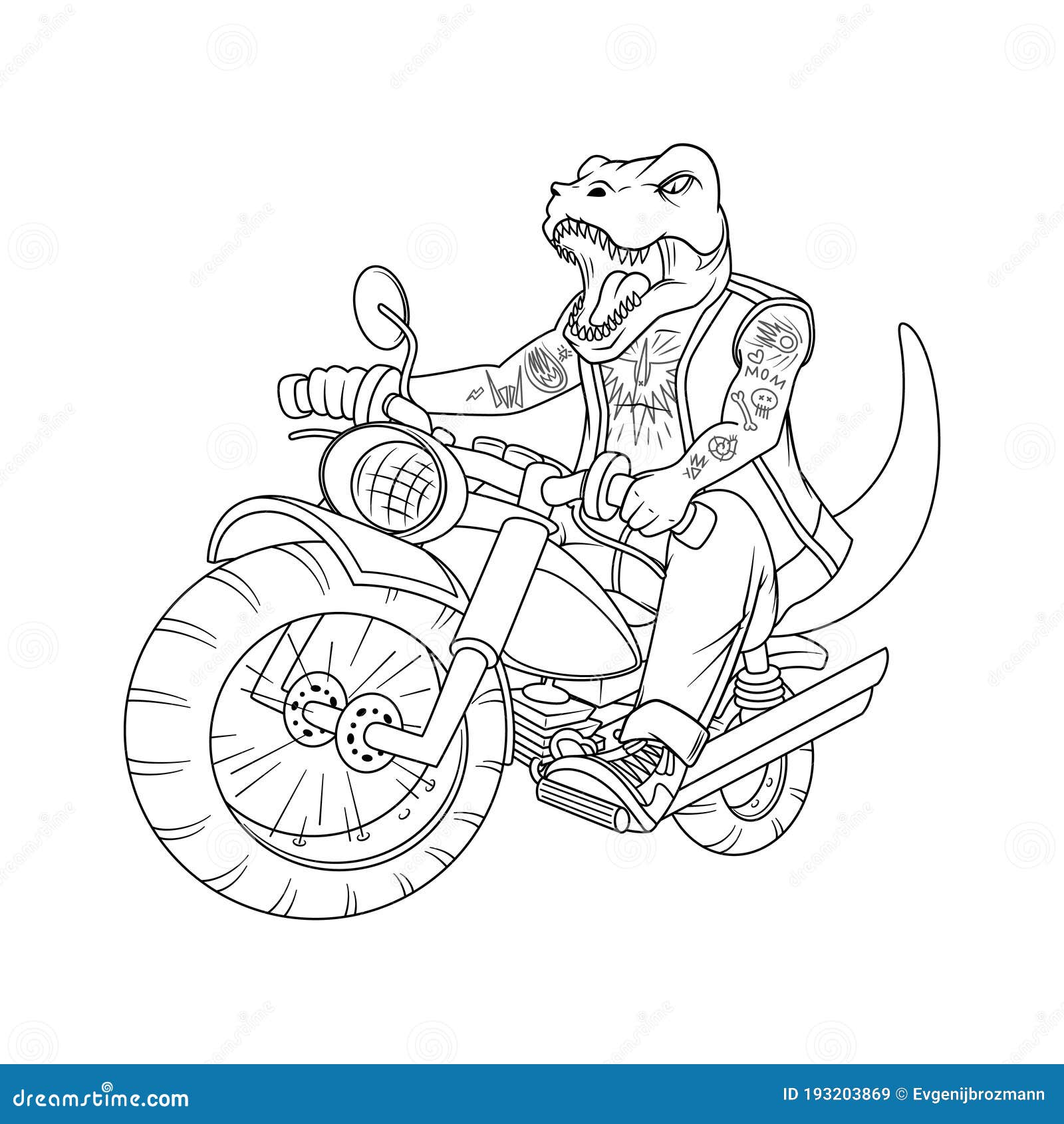 Raptor Head Breaking Out Wall Circle Drawing Royalty-Free Cartoon ...
