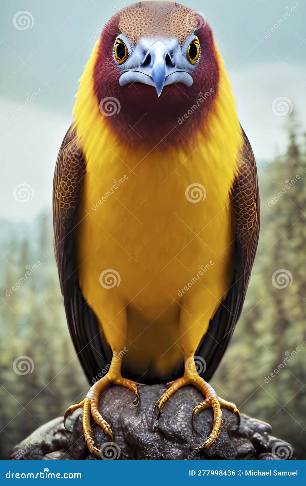 Raptor with boiling colors stock illustration. Illustration of bird ...