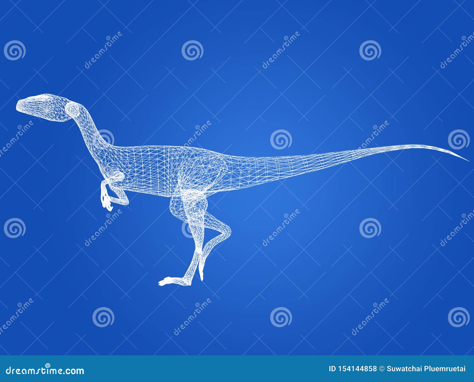 Raptor Dinosaurs ,3d Rendering Stock Illustration - Illustration of ...