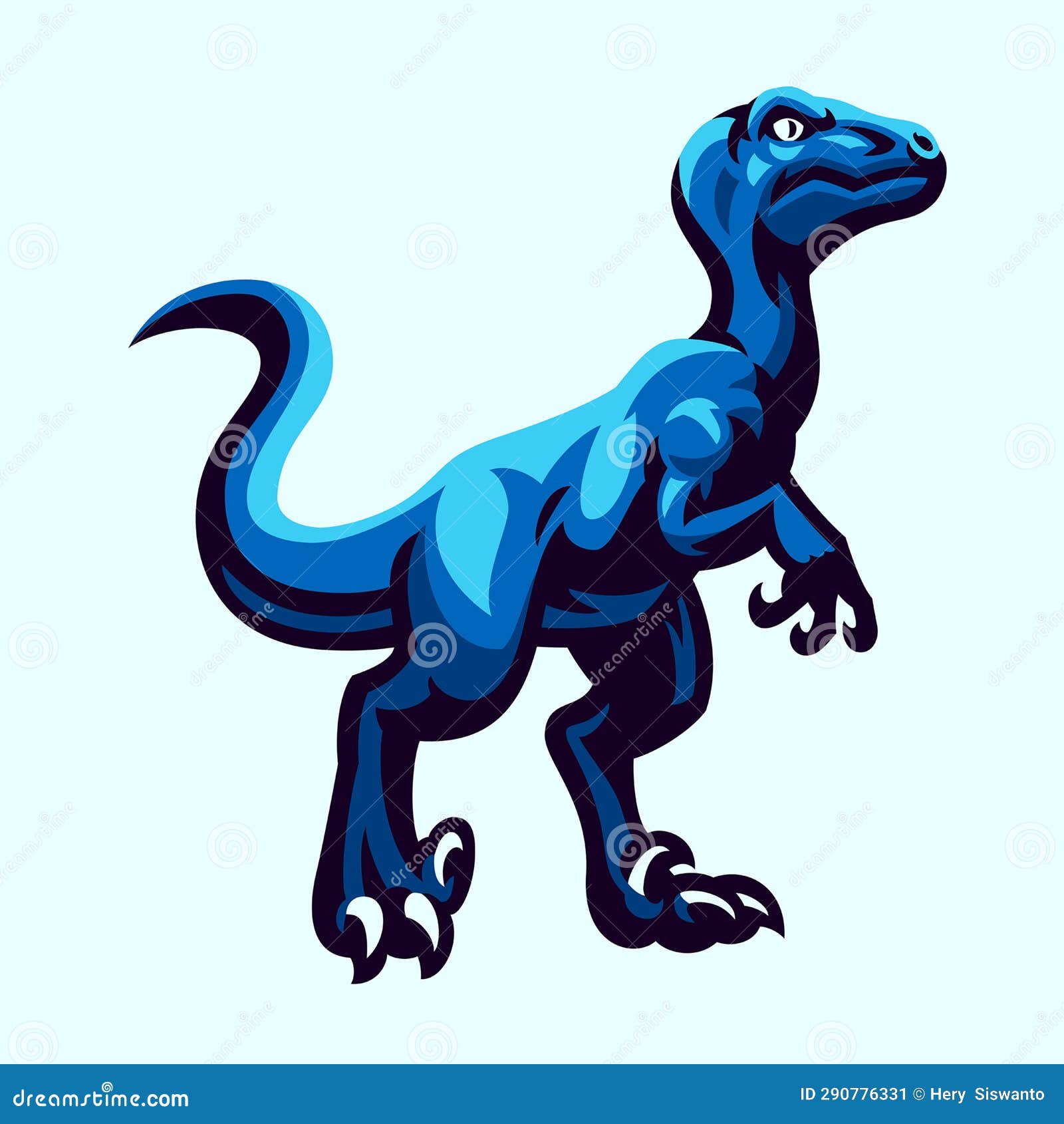 Raptor Dinosaurs Animal Set Silhouette Collection Vector Illustration ...