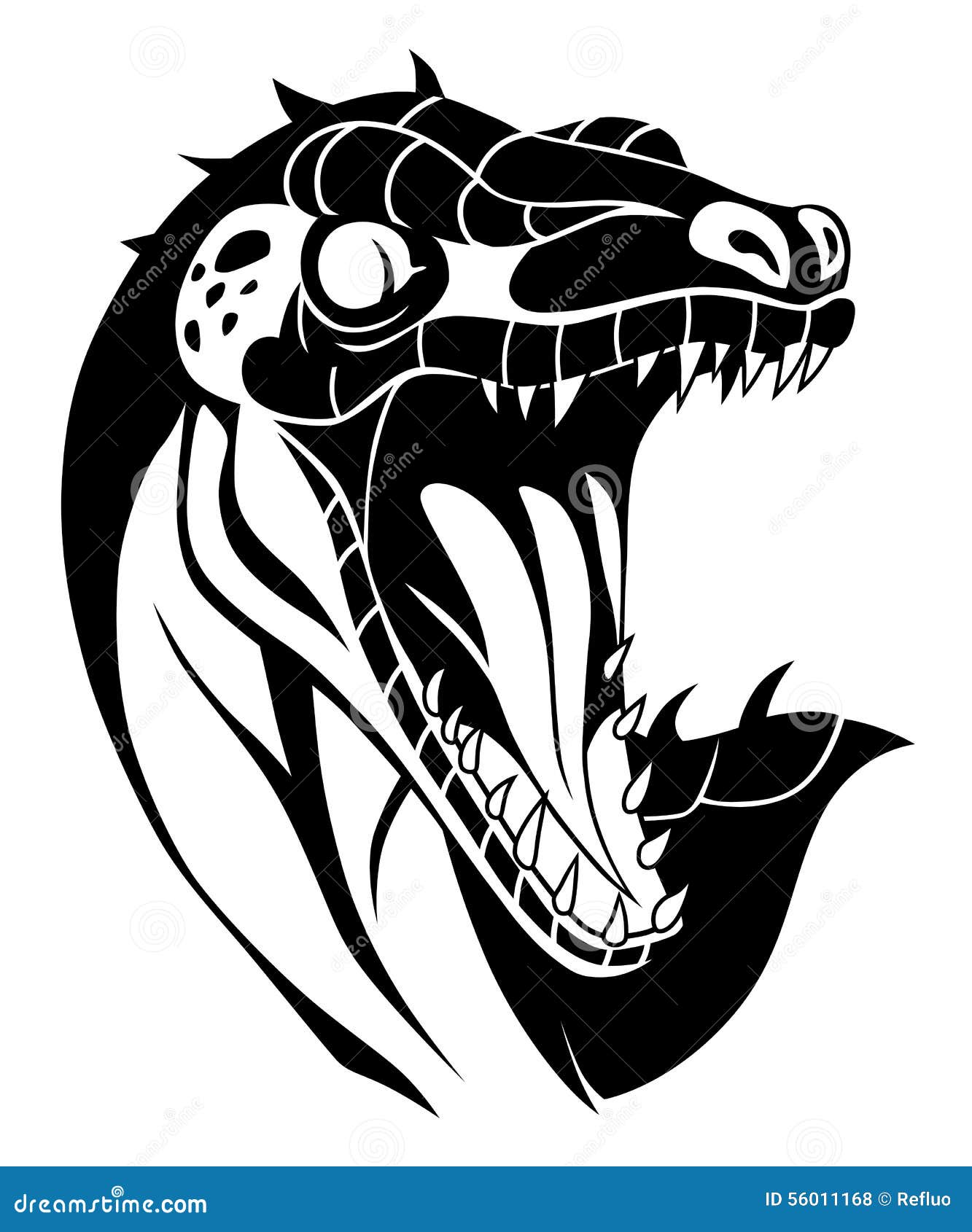 Velociraptor Head Mascot Cartoon Vector | CartoonDealer.com #152077505