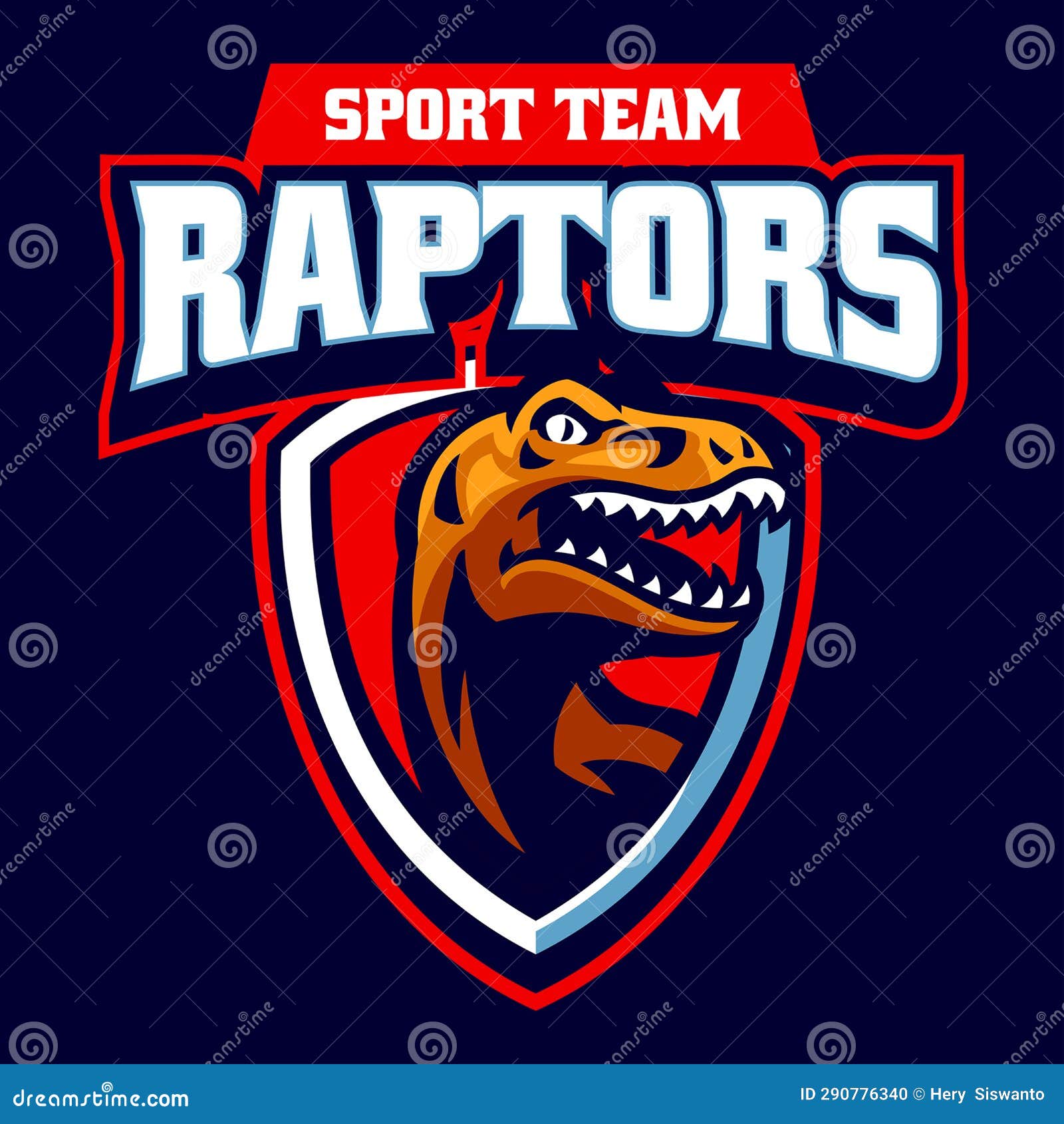 Raptor Head Mascot Cartoon Vector | CartoonDealer.com #103105493